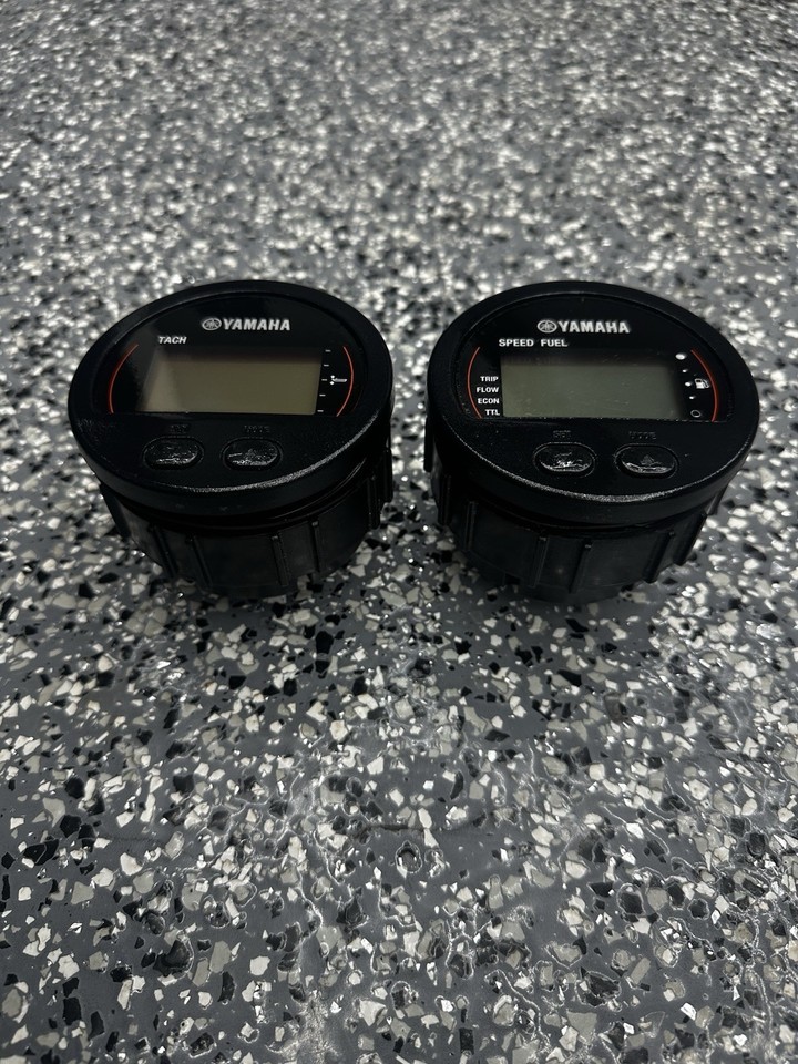 Yamaha Digital Tachometer & Speed Fuel Gauge Set - Marine Outboard Boat ...