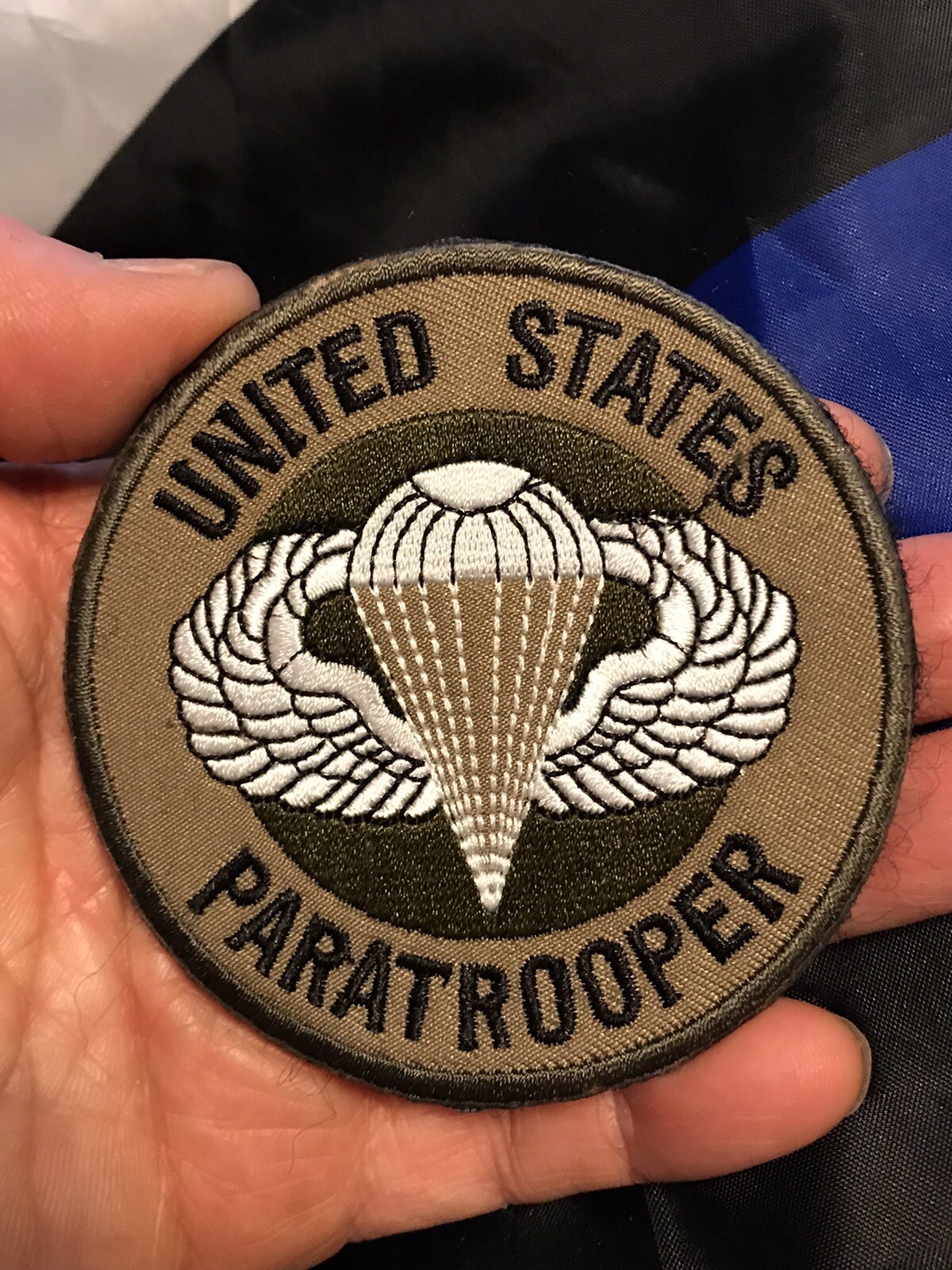 Airborne Paratrooper Parachute Embroider Hk/Lp Round Patch Multicam SFG ...