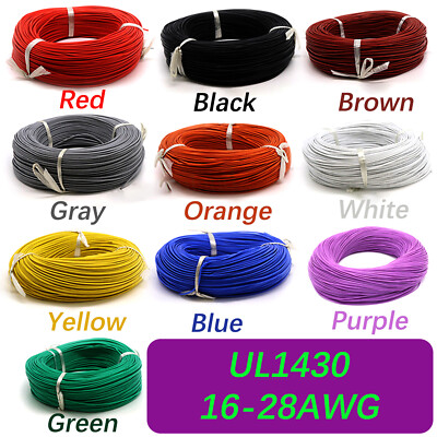 Cables Tinned copper electronic wire UL1430 PVC 16/18/20/22/24/26/28AWG | eBay