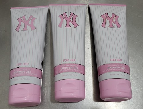 3 MLB New York Yankees Fragranced Shower Gel For Her New | eBay
