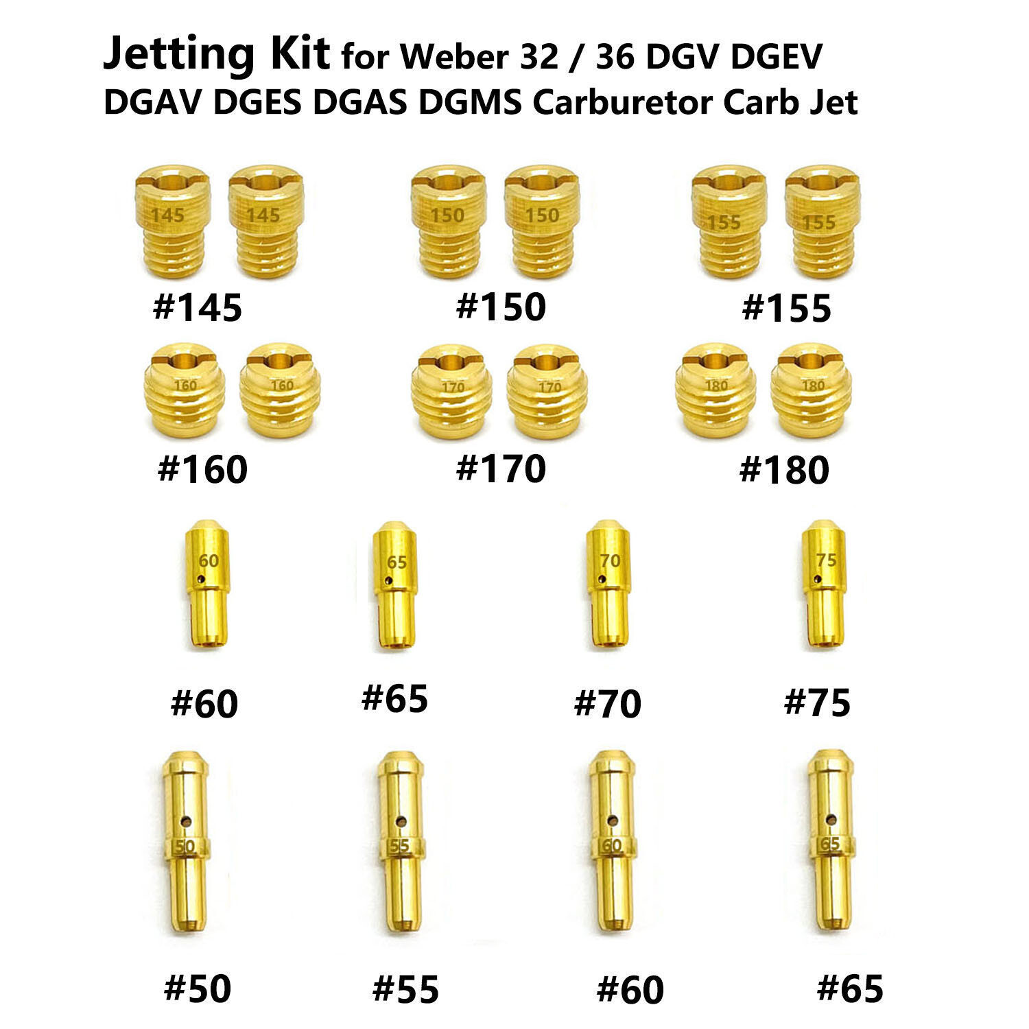 Jetting Kit Weber 32 / 36 DGV DGEV DGAV DGES DGAS DGMS Carburetor Carb ...