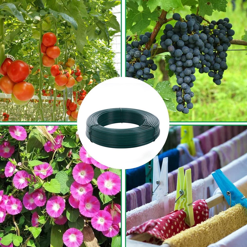 PVC Straining Wire | Green | 100m x 3.1mm | Tensioning Fence Line Wire ...