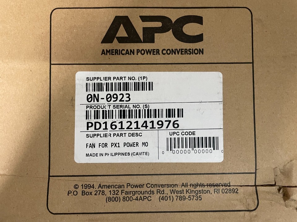 APC 0N-0923 Fan Kit Assembly PX1 Distribution Power Module 0N0923 | eBay