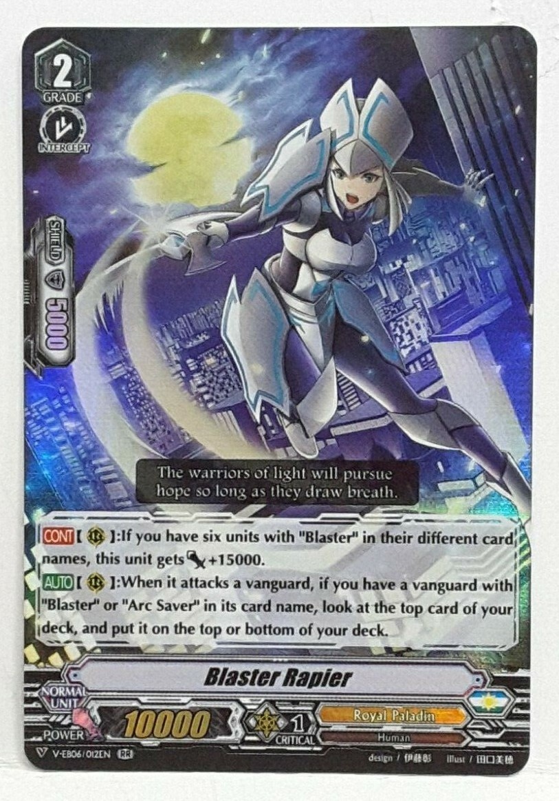 Bushiroad Cardfight!! Vanguard Blaster Rapier V-EB06/012EN RR (ROYAL ...