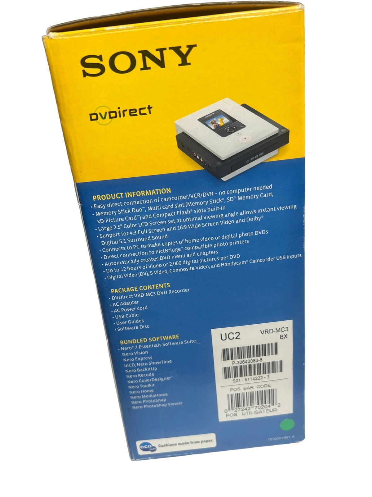 Sony VRD-MC3 DVD Recorder (2.5") for sale online | eBay