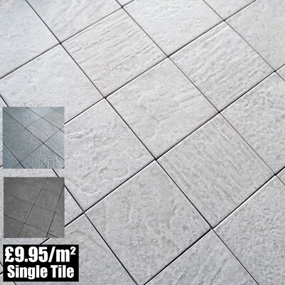 * SAMPLE Rustic Stone Effect Italian Porcelain Grey Textured Wall ...