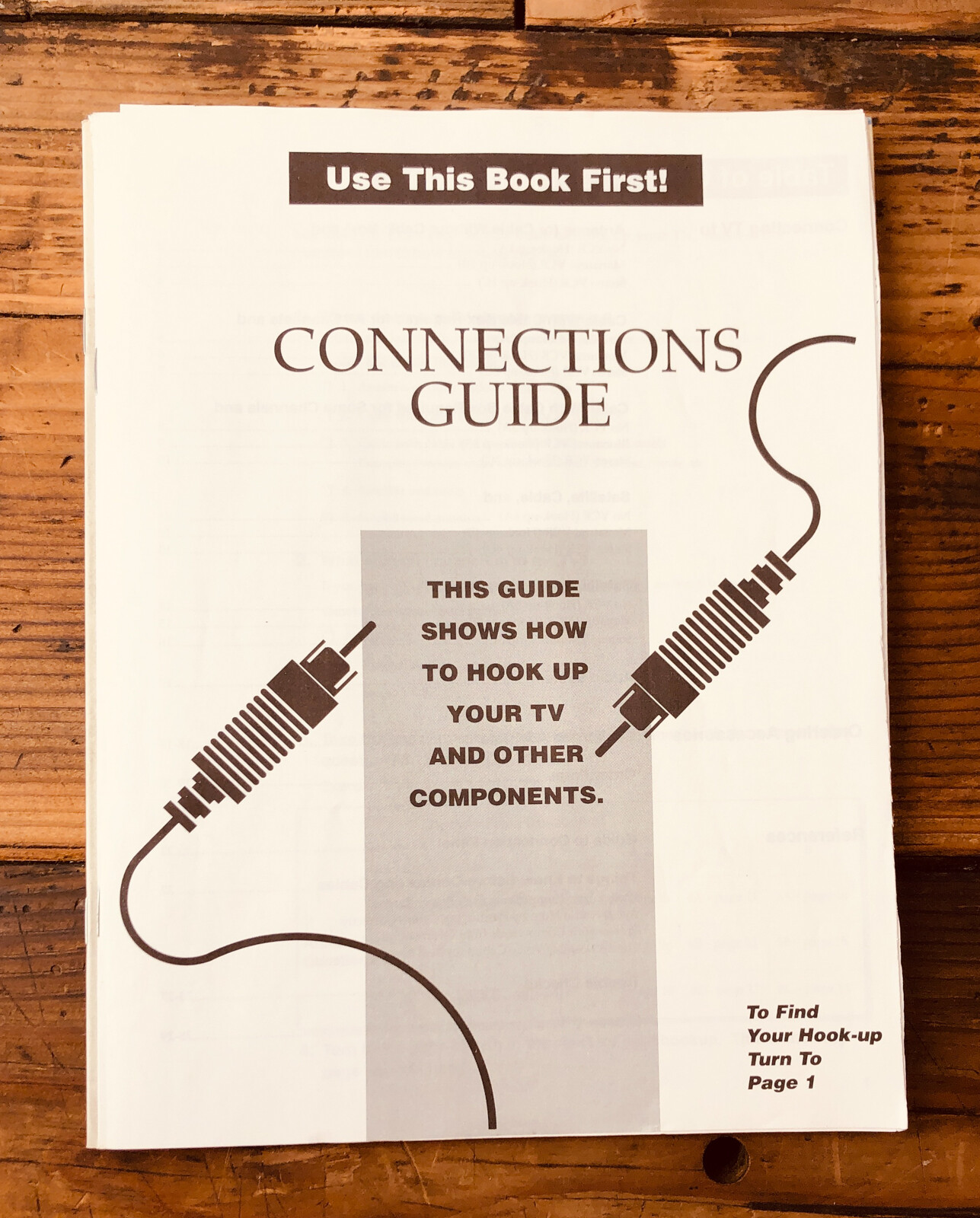 MAGNAVOX / NAP TV CONNECTION GUIDE 1992 Owner / User Manual *Original ...
