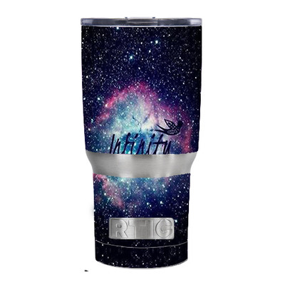 Skin Decal for RTIC 20 oz Tumbler Cup (5-piece kit) / infinity galaxy ...