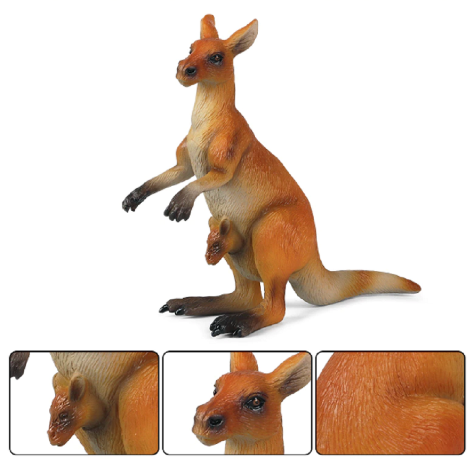 14cm Brown kangaroo PVC Toy Wild Animal Figure Doll Kids Gift | eBay