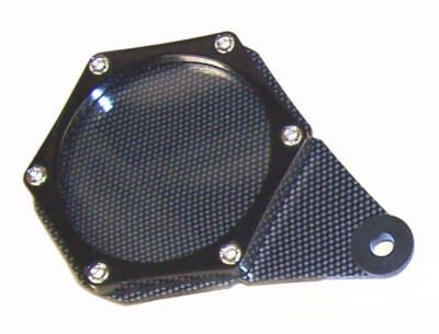 Motorcycle/scooter metal tax disc holder - hexagonal style, carbon look ...