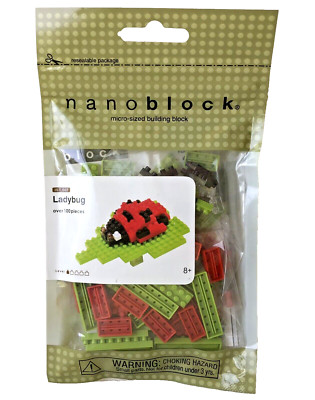 Nanoblock LADYBUG Insect Mini-Sized Block Building Kit 100 pieces - NEW ...