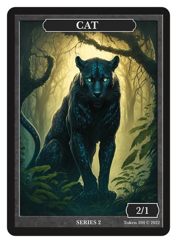 Cat Token Givememana Tokens Series 2 Magic the Gathering MTG Penumbra ...