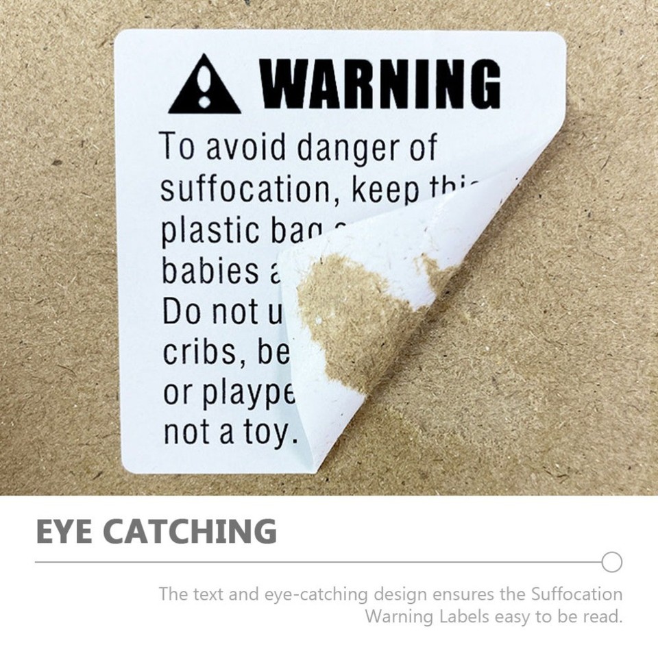 Suffocation Warning Label Stickers Strong Adhesive Labels Self-adhesive ...