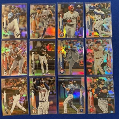 2020 Topps Chrome Refractor Lot 12 Cards MLB Rainbow Parallel Set No ...