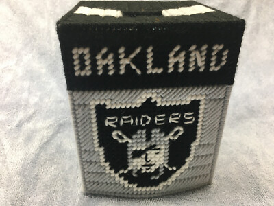 NFL Oakland Raiders Plastic Canvas Tissue Box Cover | eBay