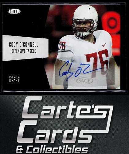 Cody O'Connell 2018 SAGE HIT #A-8 Autographs Black WSU Cougars | eBay