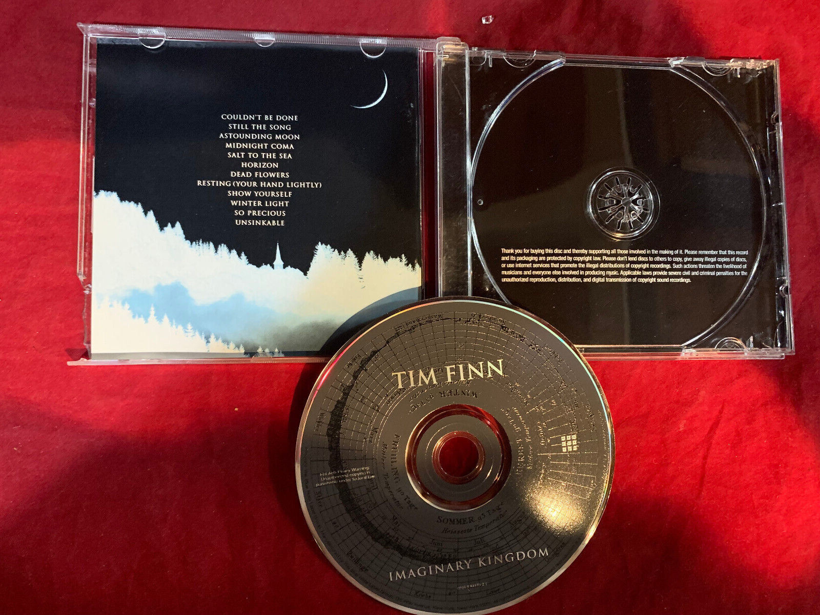TIM FINN (CROWDED HOUSE} ~ IMAGINARY KINGDOM CD AUTOGRAPHED ON FRONT ...