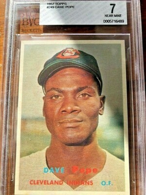 1957 Topps Baseball Card #249 Dave Pope BVG 7 | eBay