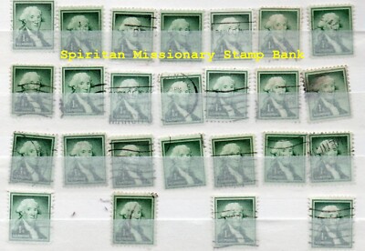 George Washington: 25 - .01 Cent Green Postage stamps (11-033) | eBay