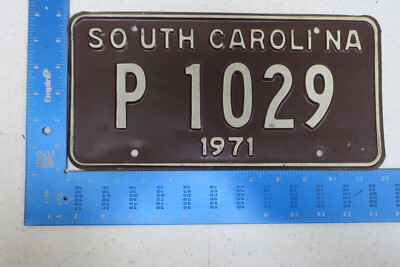 1971 71 SOUTH CAROLINA SC LICENSE PLATE TAG # P1029 | eBay