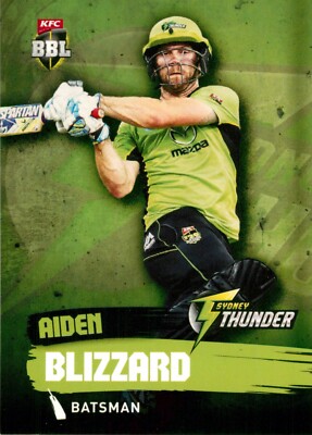 2015 2016 Sydney Thunder BBL Cricket Tap N Play Card - Aiden Blizzard ...