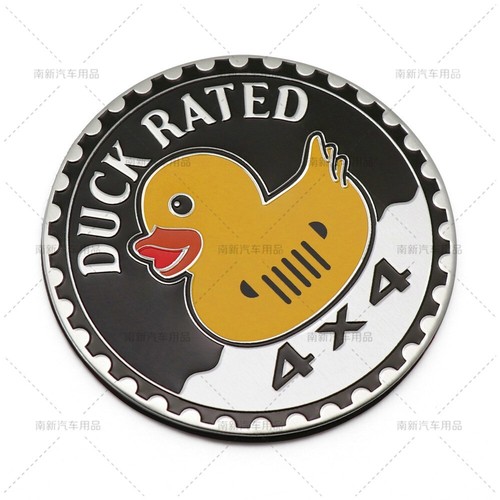 1pcs Metal Duck Rated 4x4 Automotive Fender Door Rear Round Badge 3D ...