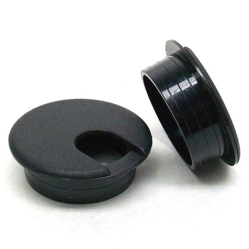 2 NEW J.G. EDELEN #1300 1 7/8" BLACK 2 PIECE WIRE MANAGEMENT CABLE ...