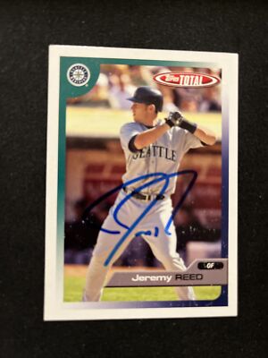 Jeremy Reed Seattle Mariners Signed Auto 2005 Topps Total Card #322 ...