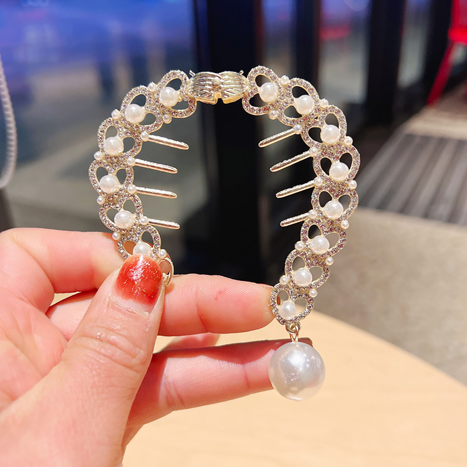 High Clip Shiny Hairstyle Decoration Bling Rhinestone Hair Claw Clip ...