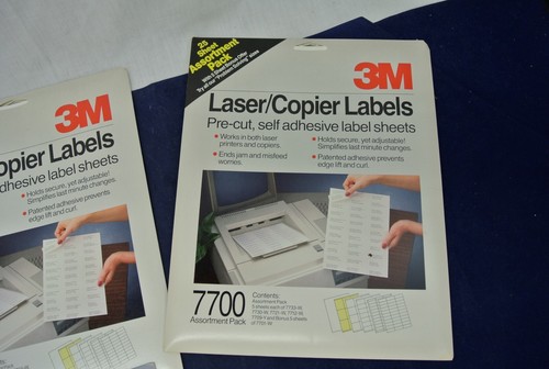 3M LASER/COPIER LABELS, 7700 3 PACKS, OFFICE MAX INK JET LABELS 86110 ...