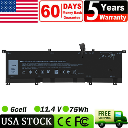 75WH 8N0T7 0TMFYT Battery For DELL XPS 15 9575 P73F001 Precision 5530 2 ...