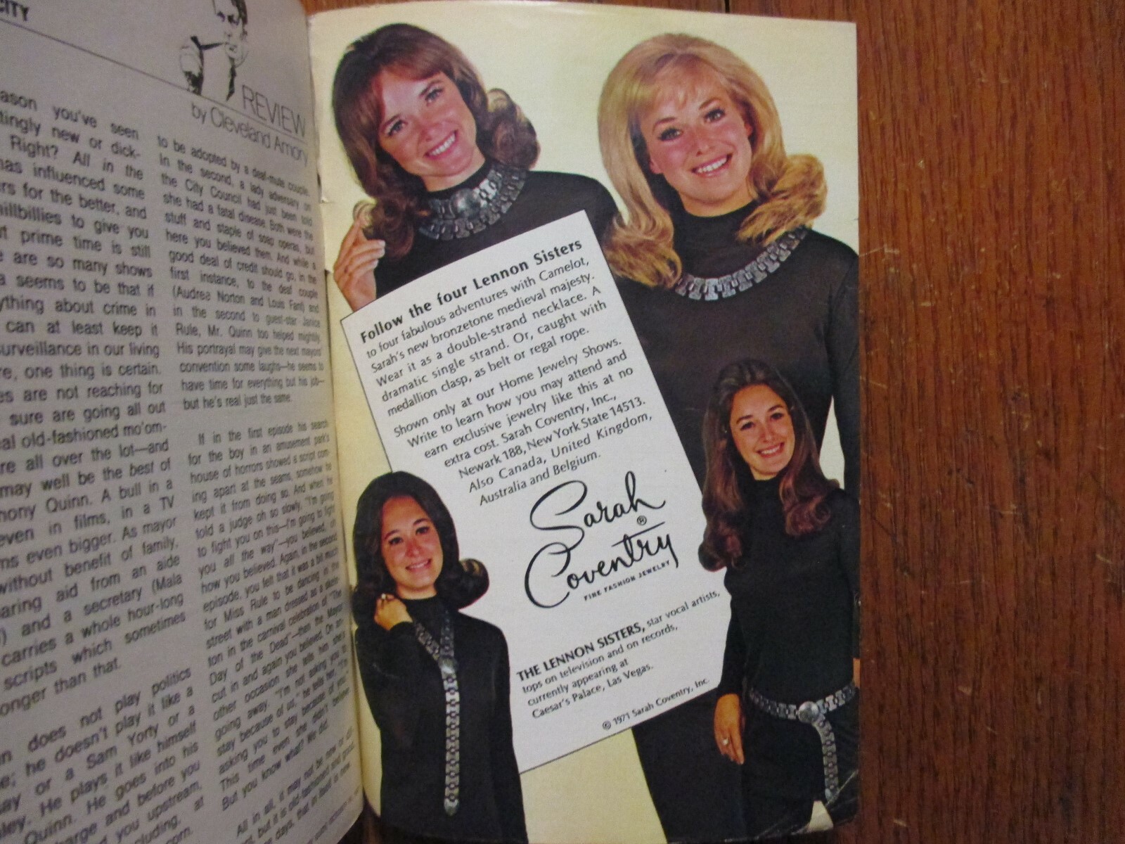 1971 TV Guide(DAVID CASSIDY/ROBERT BROWN/MONIE ELLIS/MIA FARROW/LENNON ...