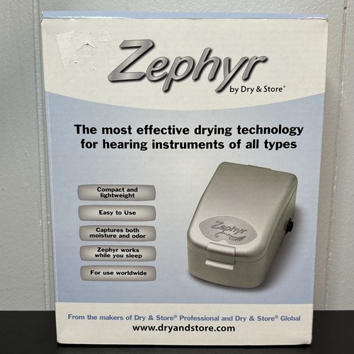Zephyr By Dry & Store Hearing Aid Dryer Cochlear Ear Monitors New Open ...