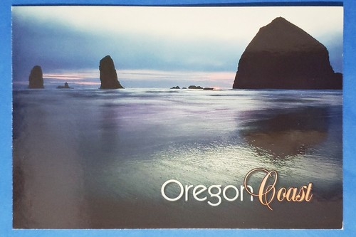 Postcard Evening Afterglow Haystack Rock Needles Cannon Beach Oregon ...