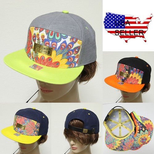 Men's Summer Cool Cotton Tropic Bird Snapback Baseball Cap Hat Black ...