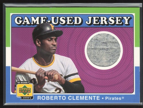 2001 UPPER DECK ROBERTO CLEMENTE GAME USED JERSEY PATCH RELIC DECADE ...