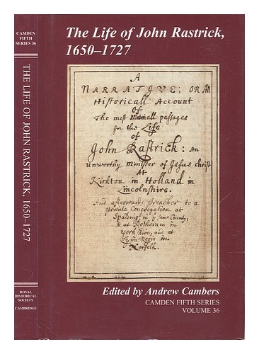Andrew Cambers [Éditeur] La Vie De John Rastrick, 1650-1727 / Édité Par ...