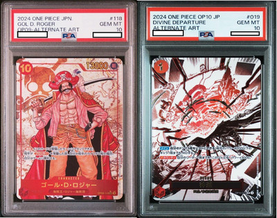 PSA 10 Divine Departure Roger OP10-019 OP09-118 SEC ONE PIECE Card ...