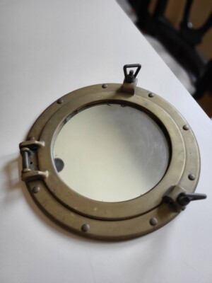 17 " Inch Antique Solid Brass Porthole Ship Mirror Nautical Gift Wall ...
