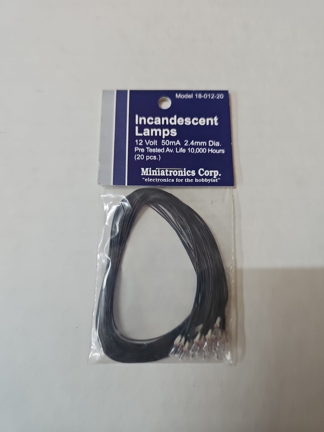 Miniatronics Micro Lamps 12V 50mA 2.4mm Diameter Clear Package of 20 18 ...