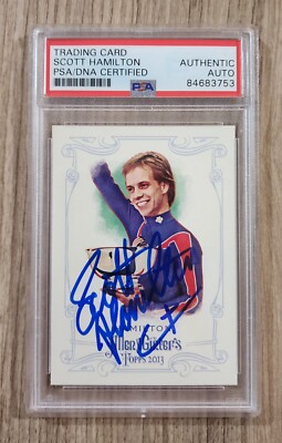 Scott Hamilton Signed 2013 Allen & Ginter Card #187 Figure Skater Slab ...