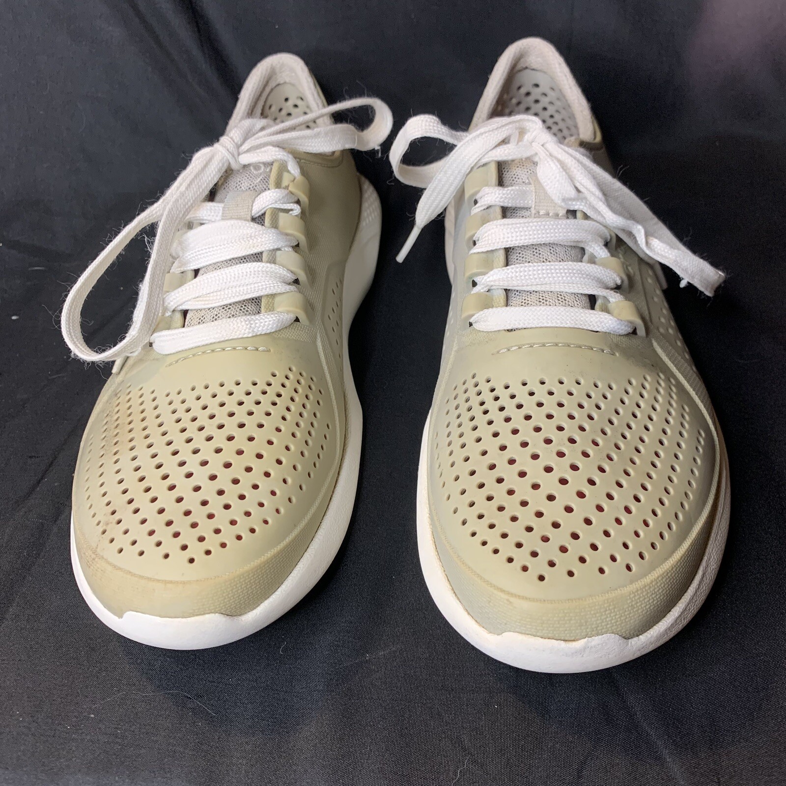 Crocs LiteRide Pacer Womens Gray Lace Up Sneakers Sho… - Gem