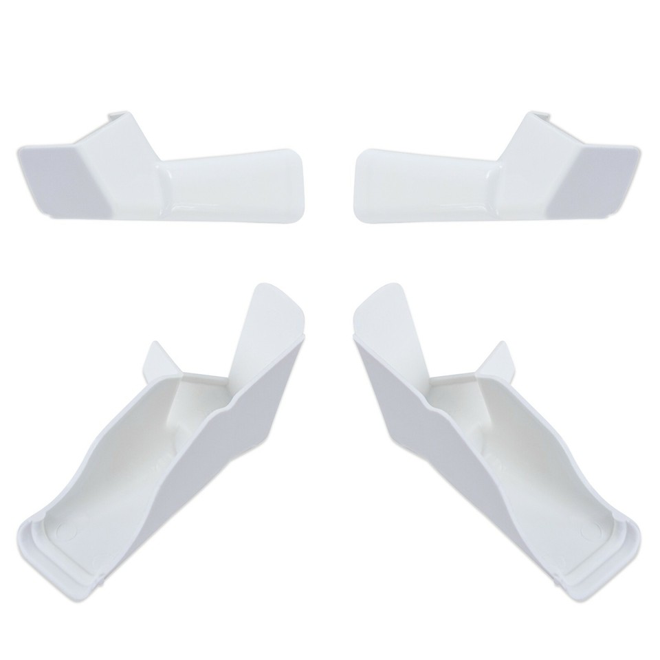 4 Pack White RV Rain Gutter Spout Extensions 3 1/2 inch 2 Left 2 Right ...