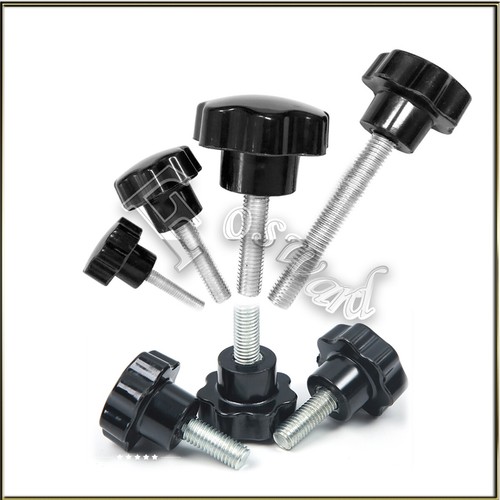 M4 M5 to M12 Plastic Star Clamping Nut Knob Screw Machine Thread Handle ...