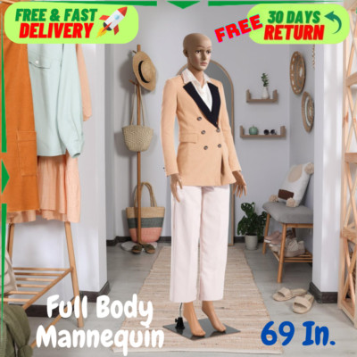 69" Full Body Female Mannequin Adjustable Detachable Poseable Female ...
