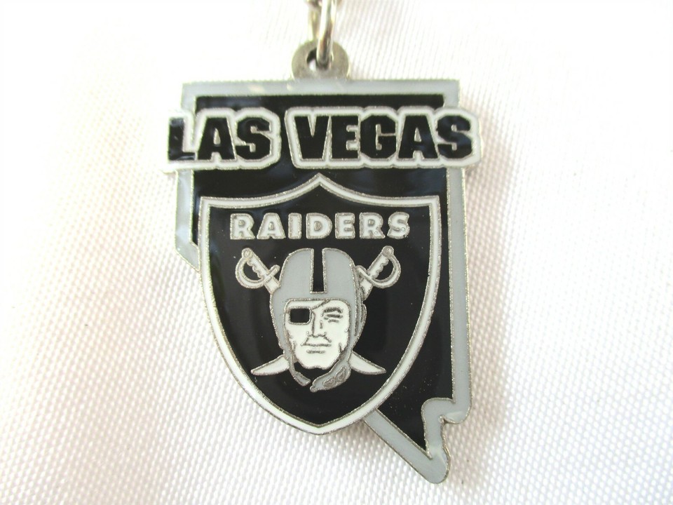 LAS VEGAS RAIDERS Heavyweight Metal State Shaped KEY CHAIN RING #01 ...