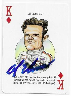 AL UNSER JR Autographed Signed Herodecks card INDY CAR Racing COA | eBay