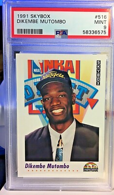 1991 Skybox Dikembe Mutombo ROOKIE RC #516 PSA 9 MINT | eBay