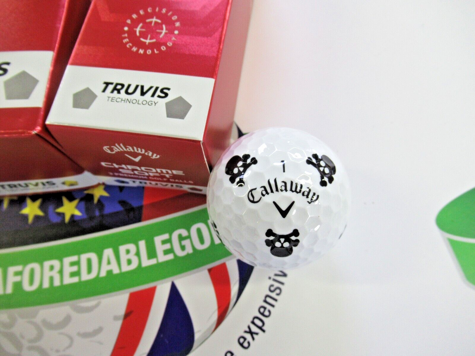 new 12 callaway chrome soft truvis halloween limited edition golf balls ...