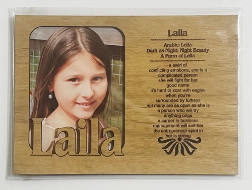 LAILA Personalized Name Profile Laser Engraved Wood Picture Frame ...